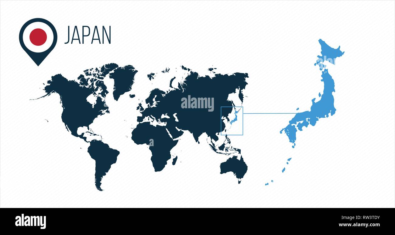 Japan world map hi-res stock photography and images - Alamy