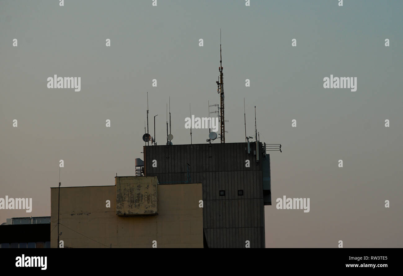 Antennas roof hi-res stock photography and images - Alamy