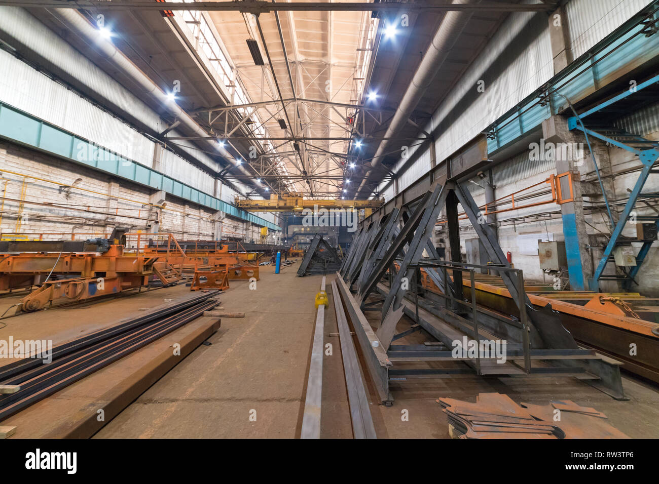 Industrial concept. An overview on construction site inside the ...