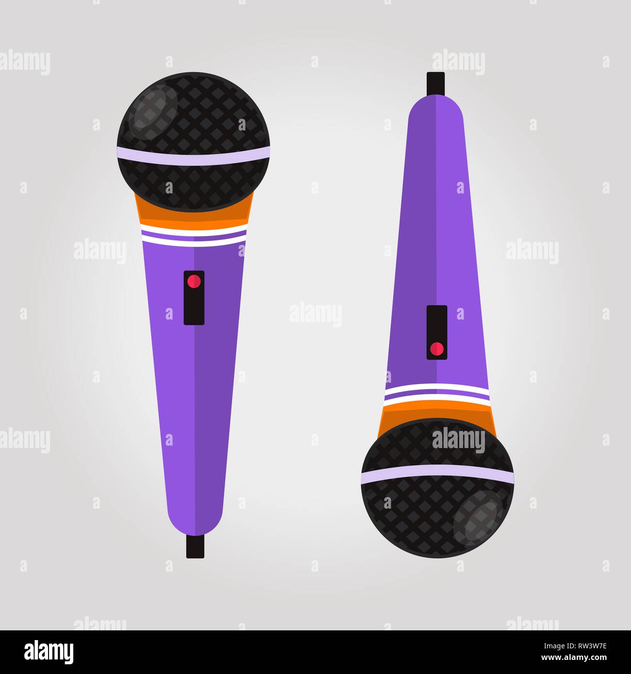 DJ MICROPHONE vector flat design illustration for karaoke Stock Vector ...