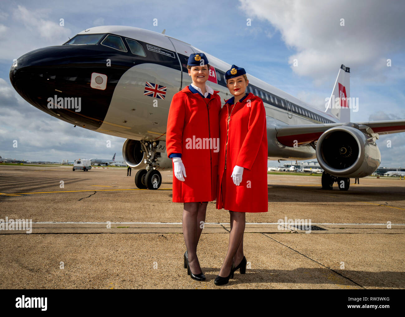 British Airways staff members Laura Molloy (left) and Katherine ...