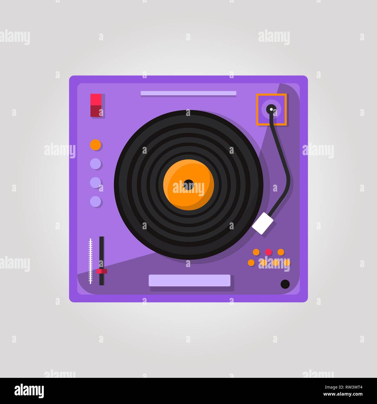 Hype Dj mixer. Flat design for your party flyer.DJ equipment Stock ...