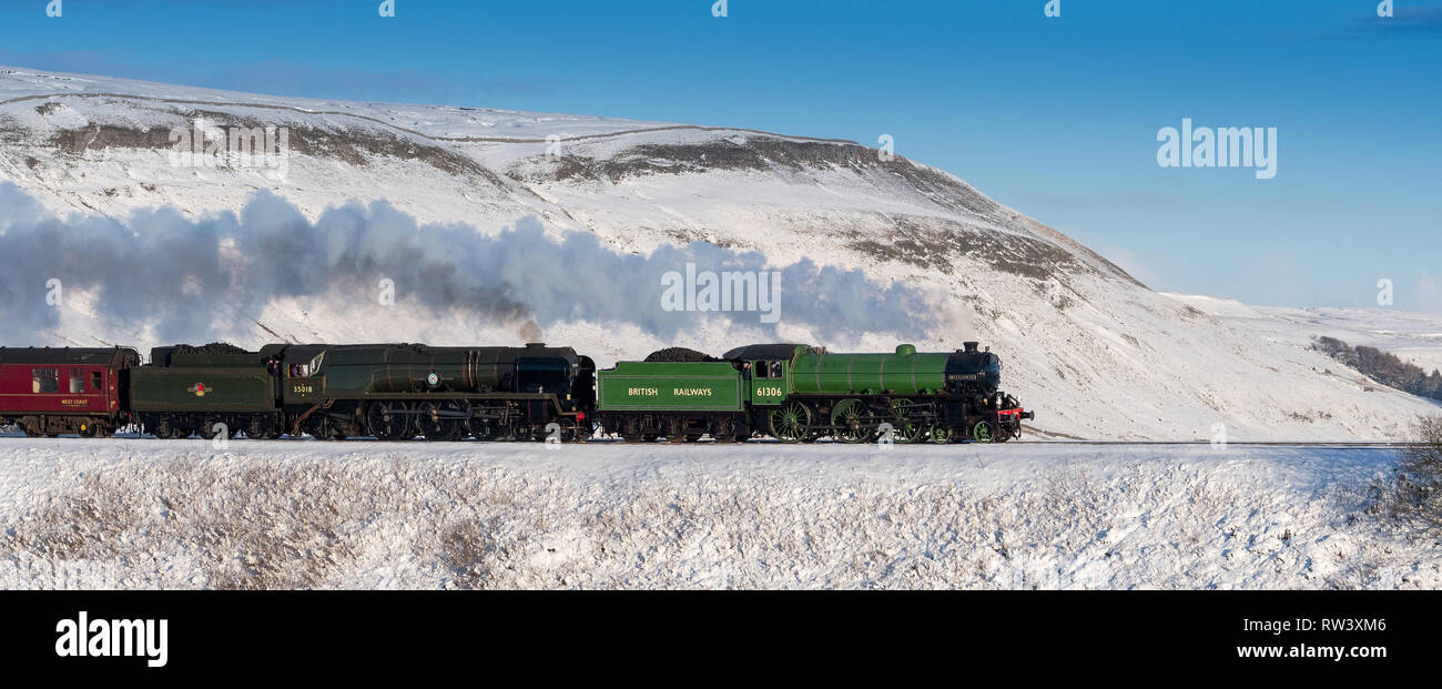 Double head steam train hi-res stock photography and images - Alamy