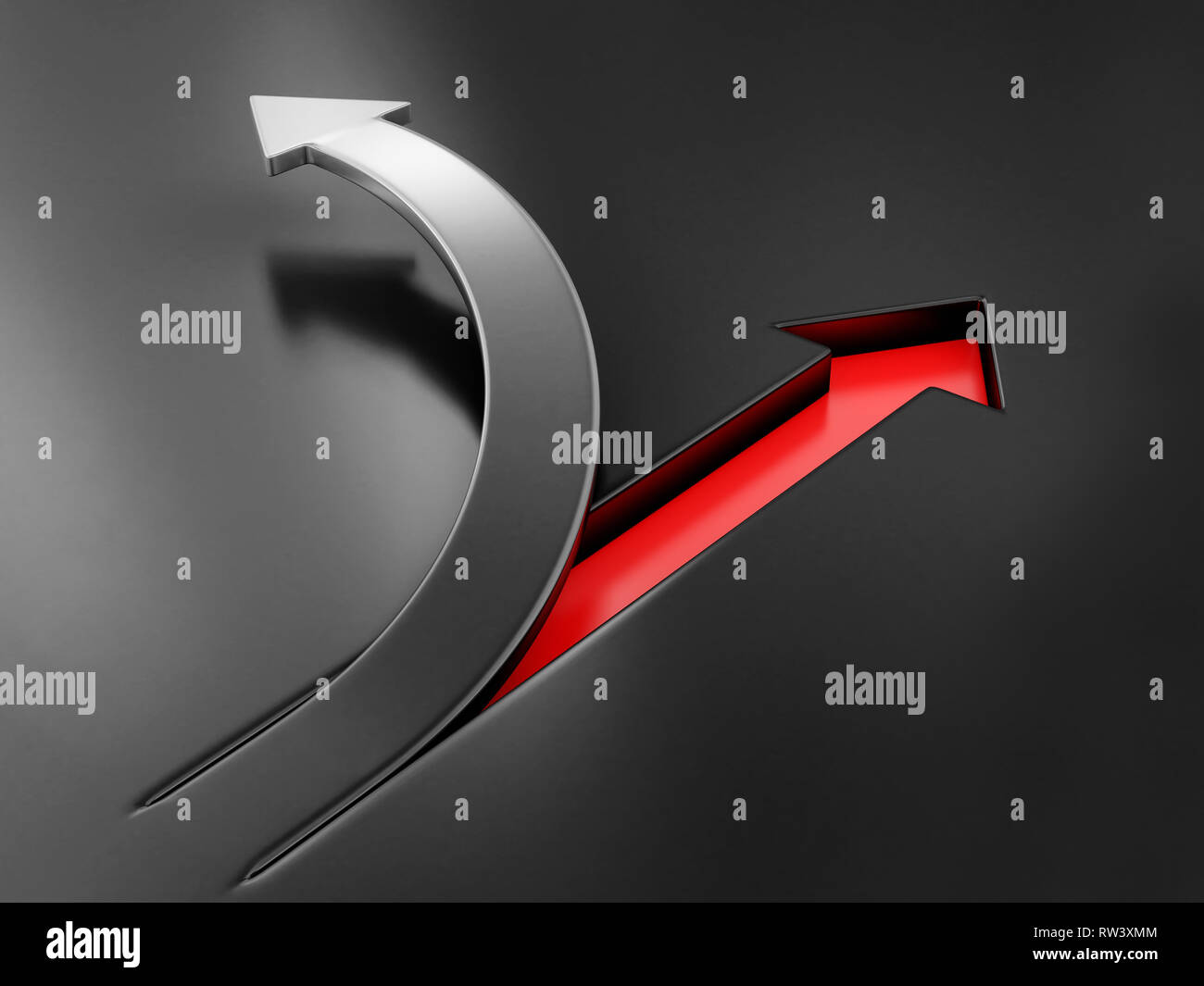 Arrows in different directions Stock Photo - Alamy