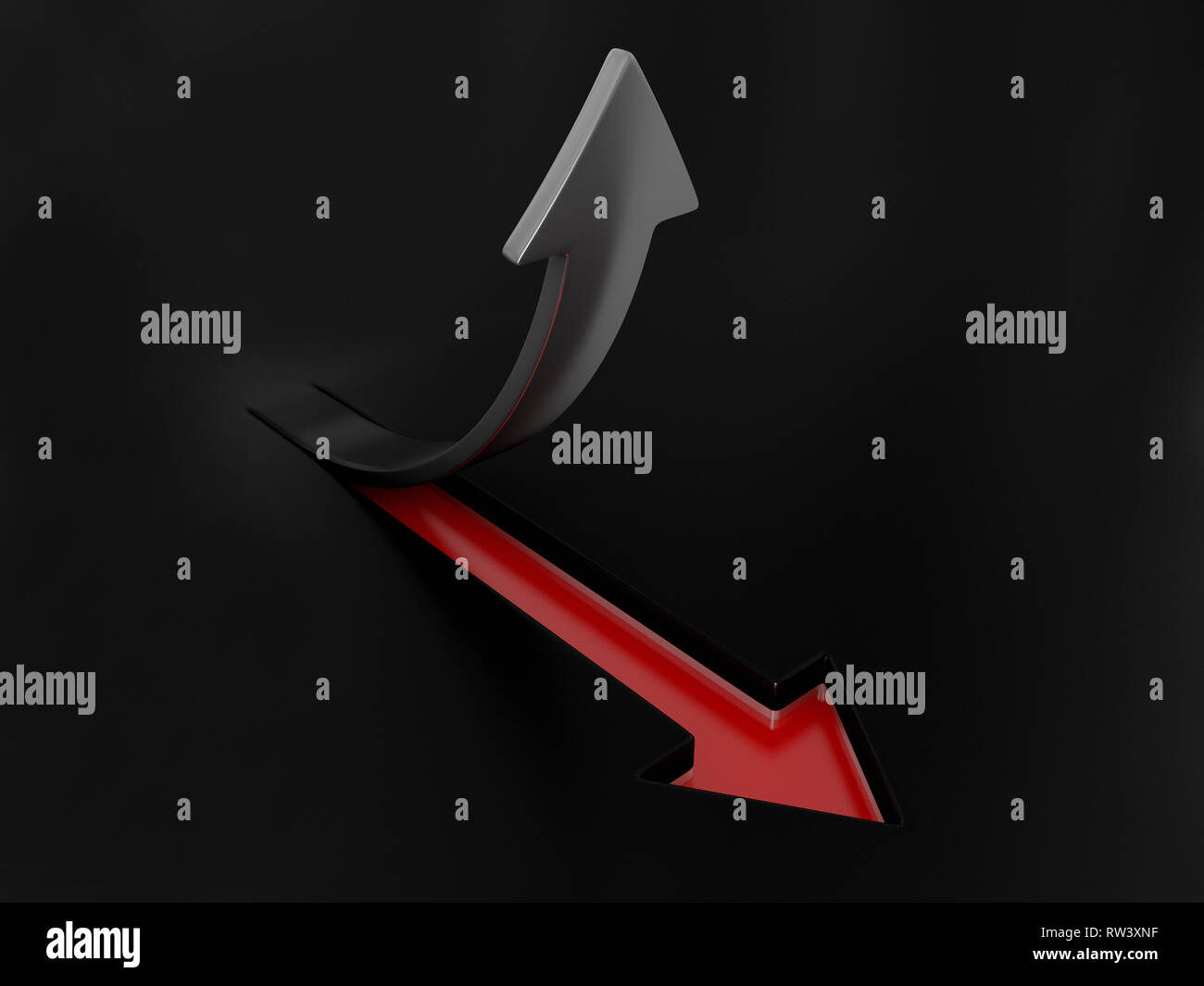 Three arrows in different directions hi-res stock photography and ...