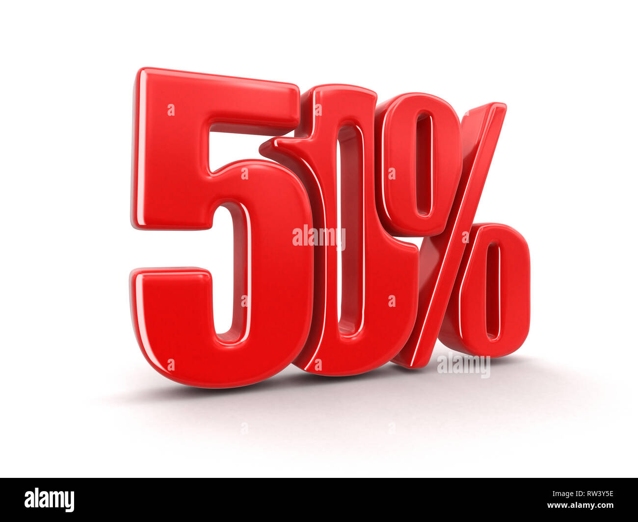 Sign 50%. Image with clipping path Stock Photo - Alamy