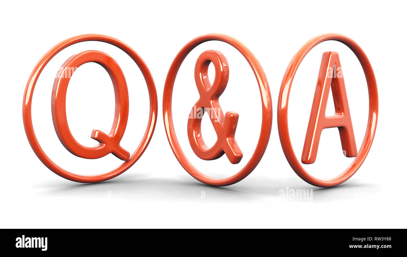Questions and answers. Image with clipping path Stock Photo - Alamy