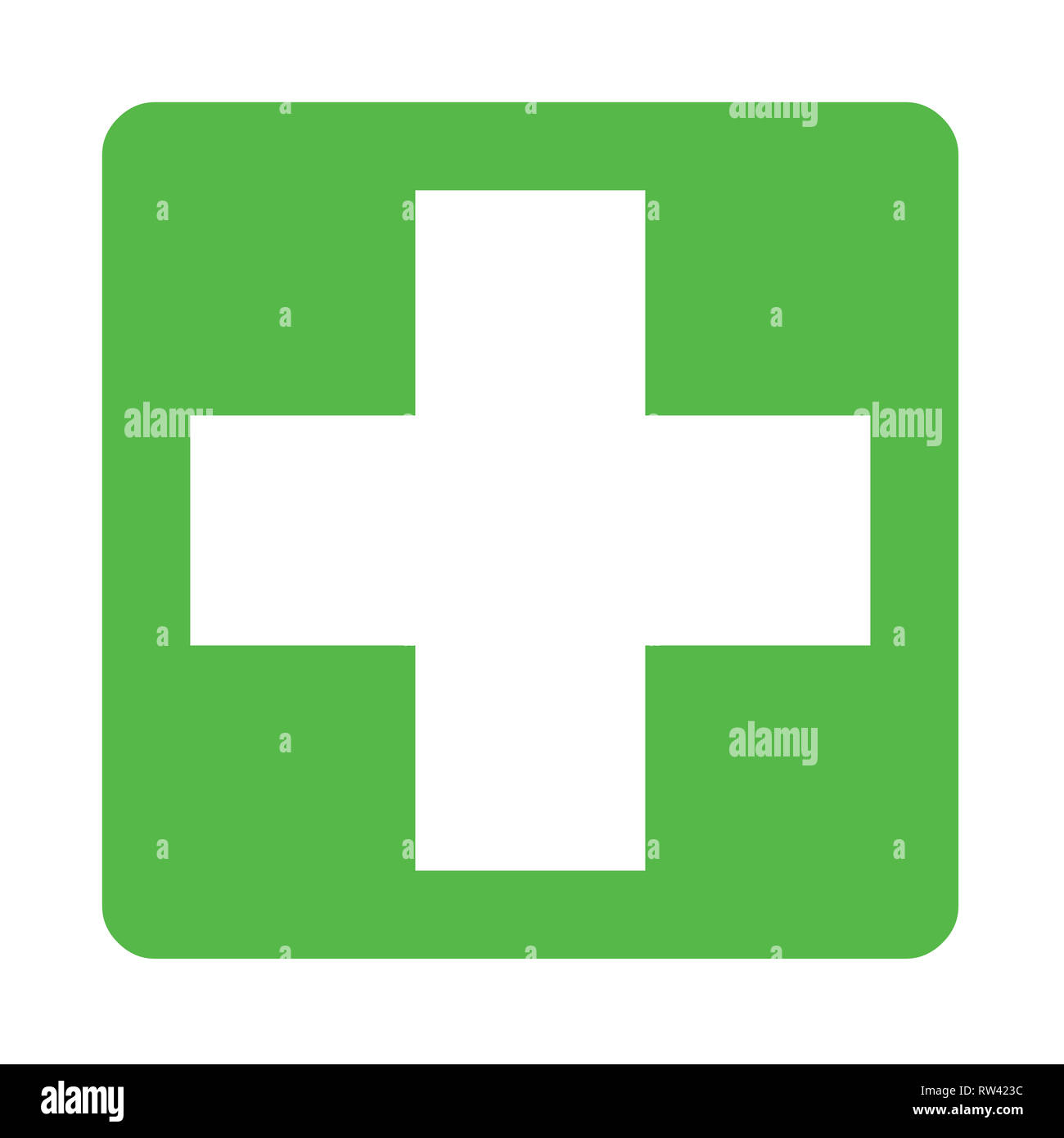 Green pharmacy sign with a white cross Stock Photo - Alamy
