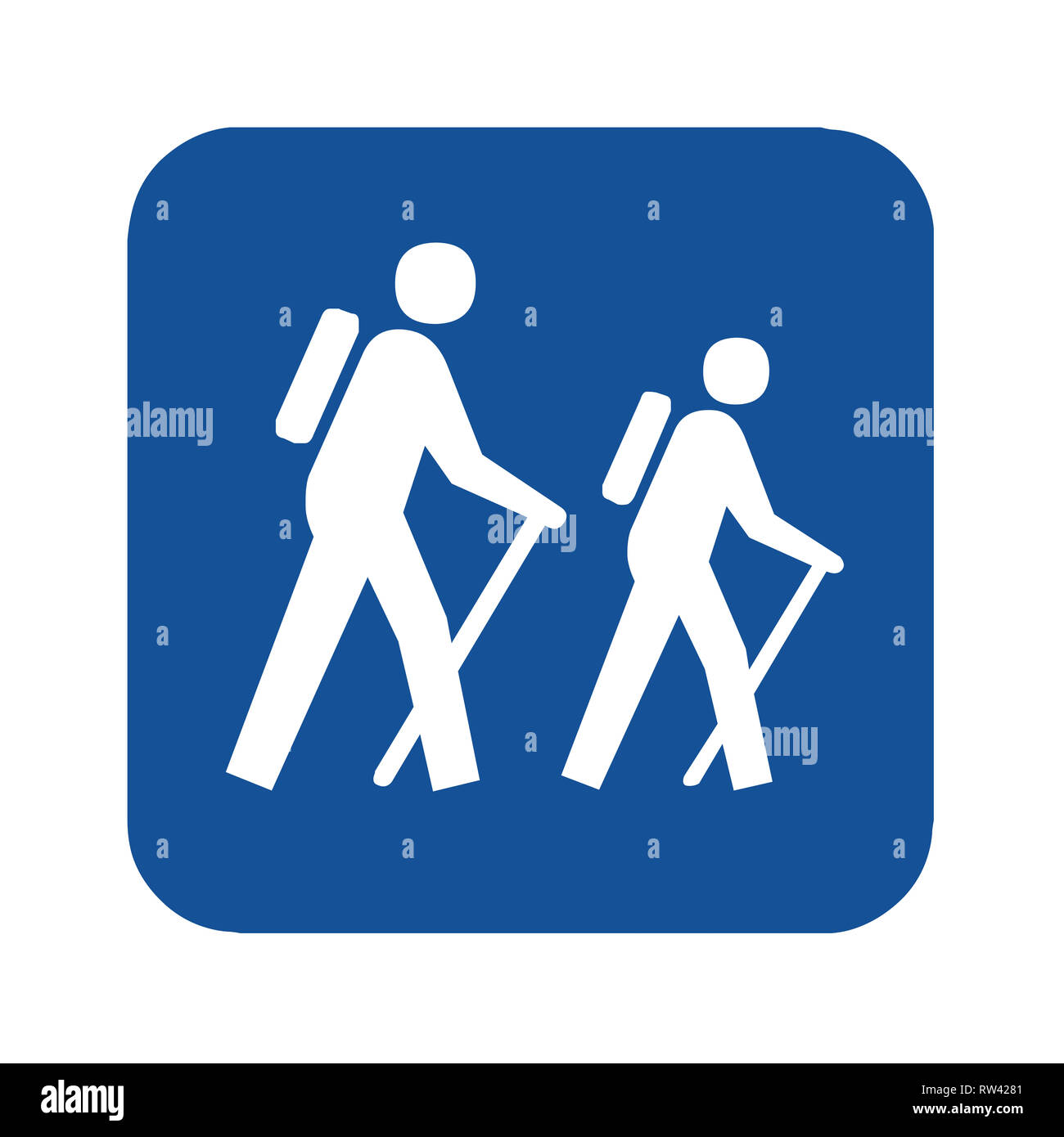 Hiking symbol pictogram illustration Stock Photo - Alamy