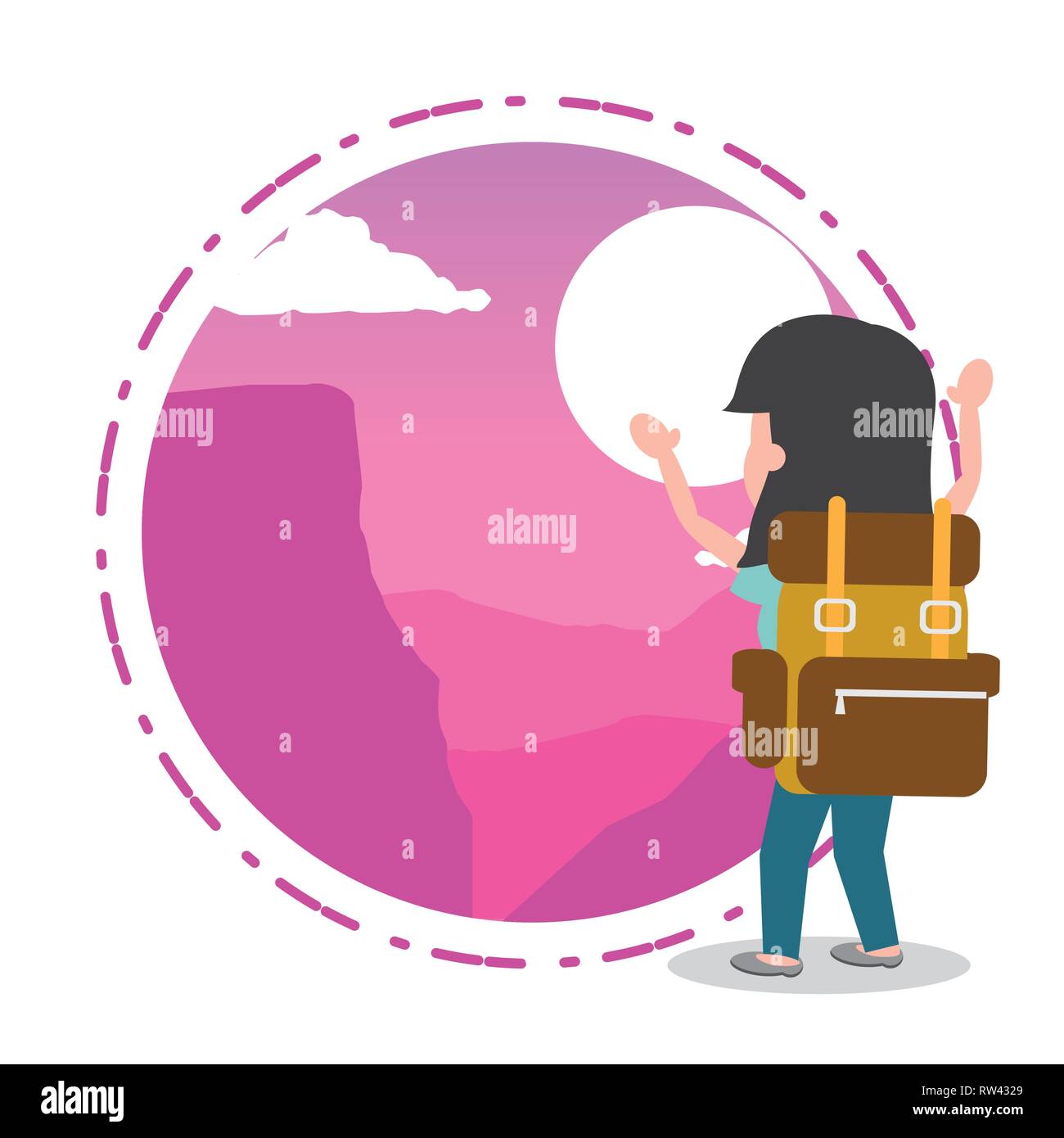 people wanderlust cartoon Stock Vector Image & Art - Alamy