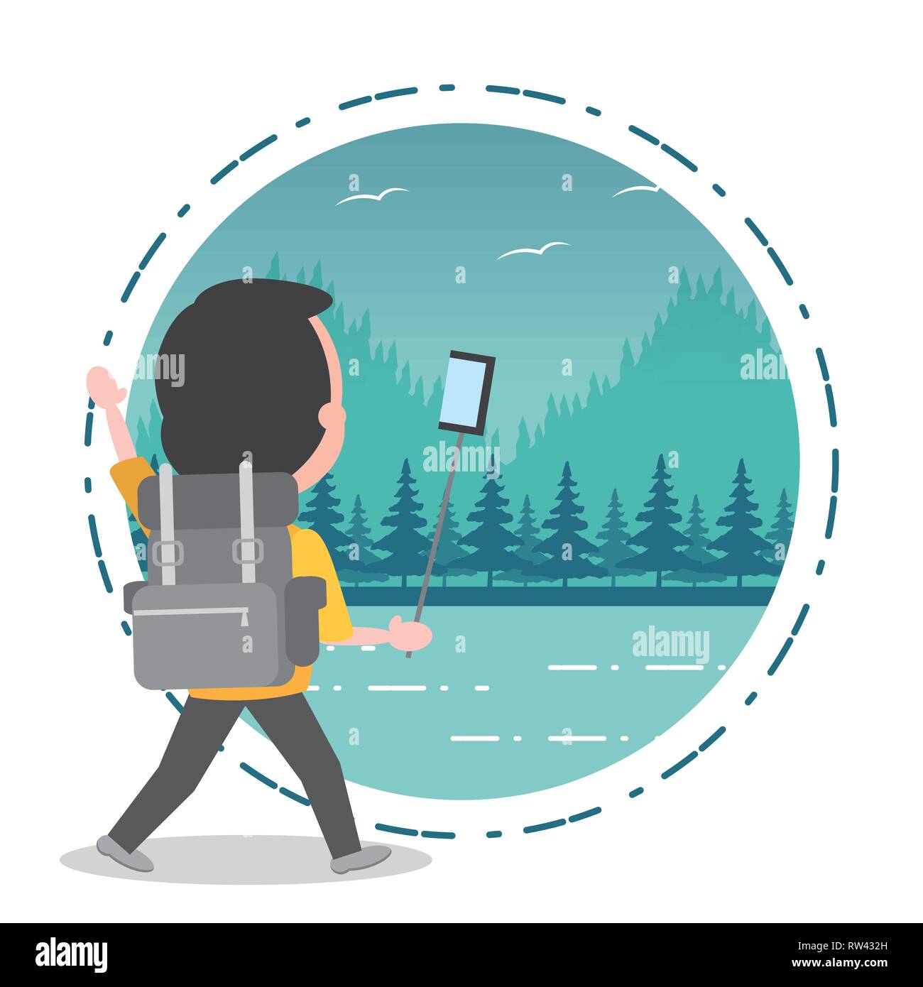 people wanderlust cartoon Stock Vector Image & Art - Alamy