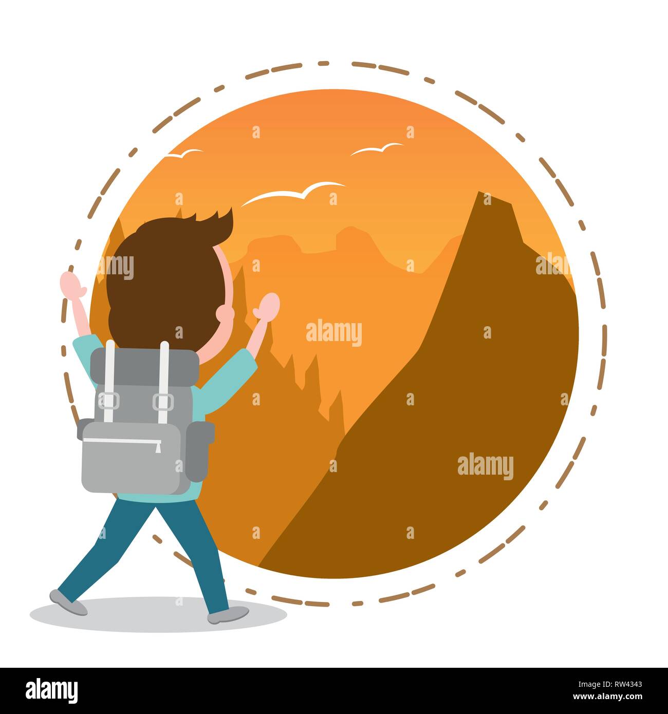 people wanderlust cartoon Stock Vector Image & Art - Alamy