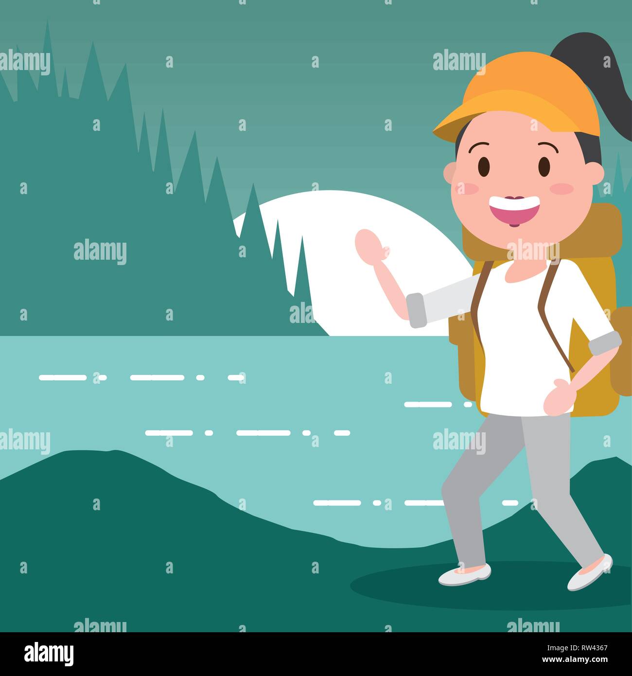 people wanderlust cartoon Stock Vector Image & Art - Alamy