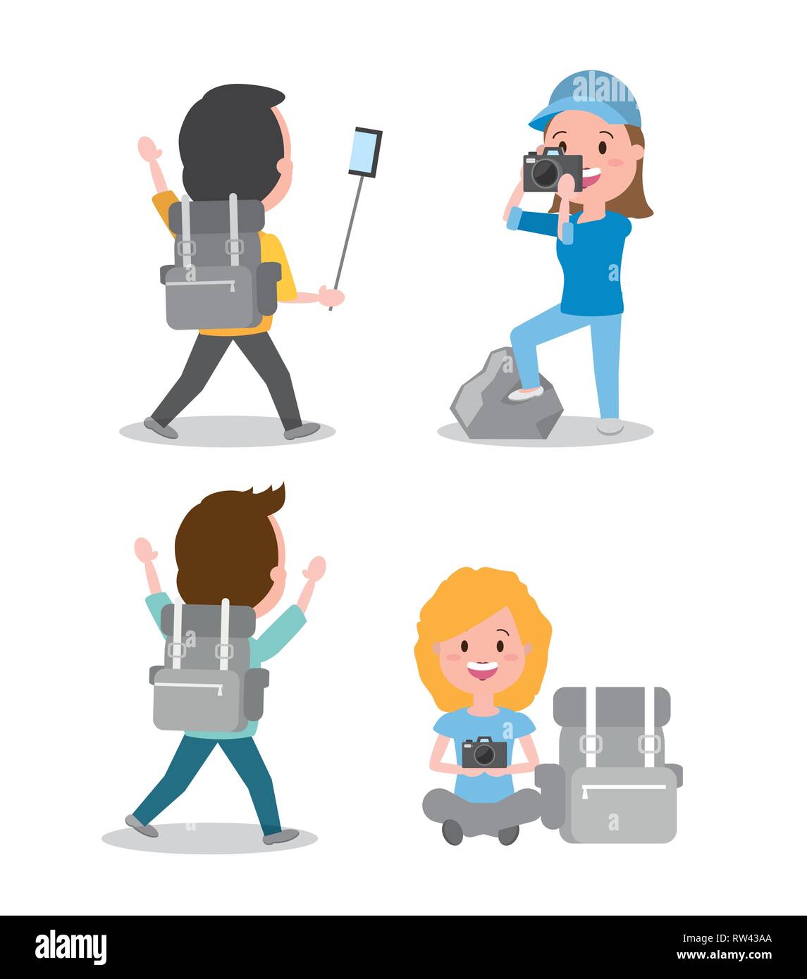 people wanderlust cartoon Stock Vector Image & Art - Alamy