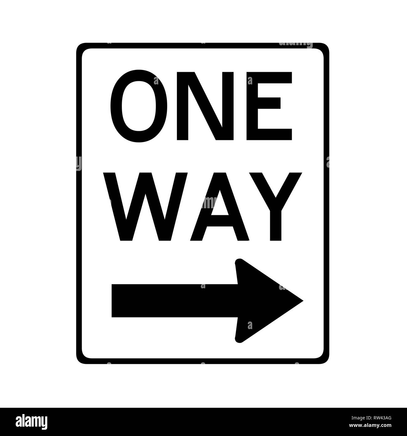 One way traffic in Cut Out Stock Images & Pictures - Alamy