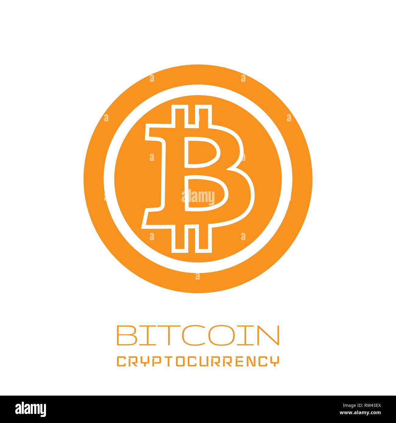 Bitcoin symbol in flat design. Vector Stock Vector Image & Art - Alamy