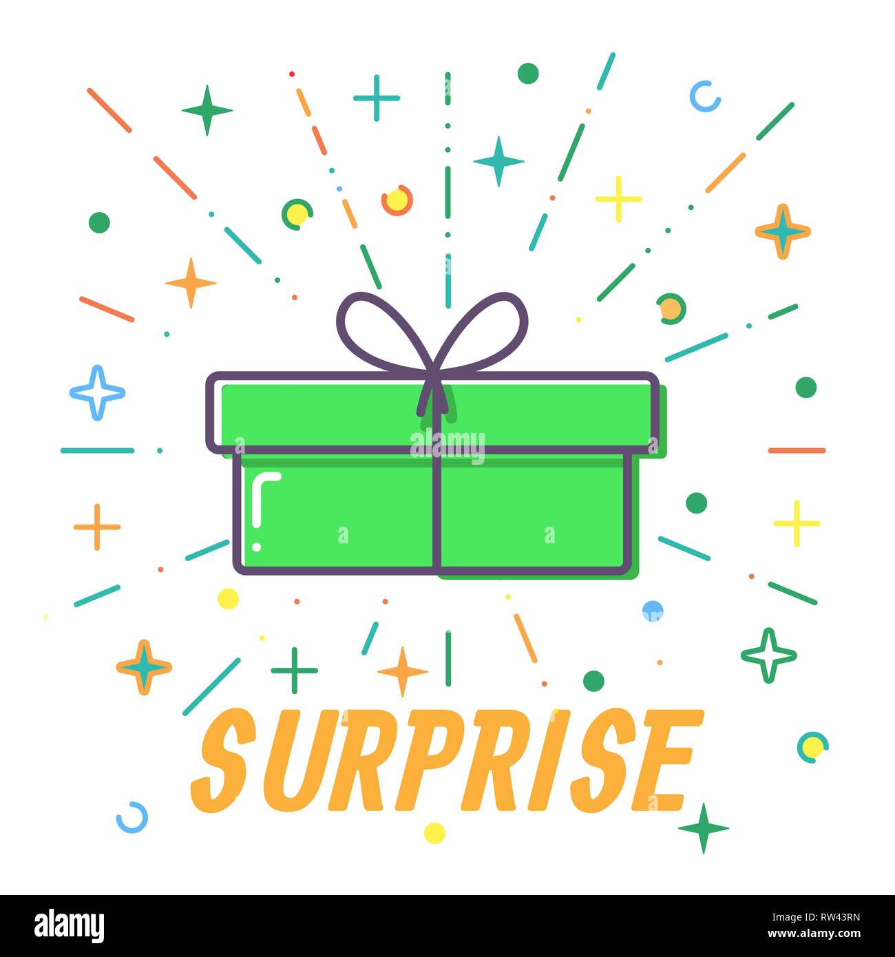 Surprise Flat Gift boxes vector Stock Vector Image & Art - Alamy