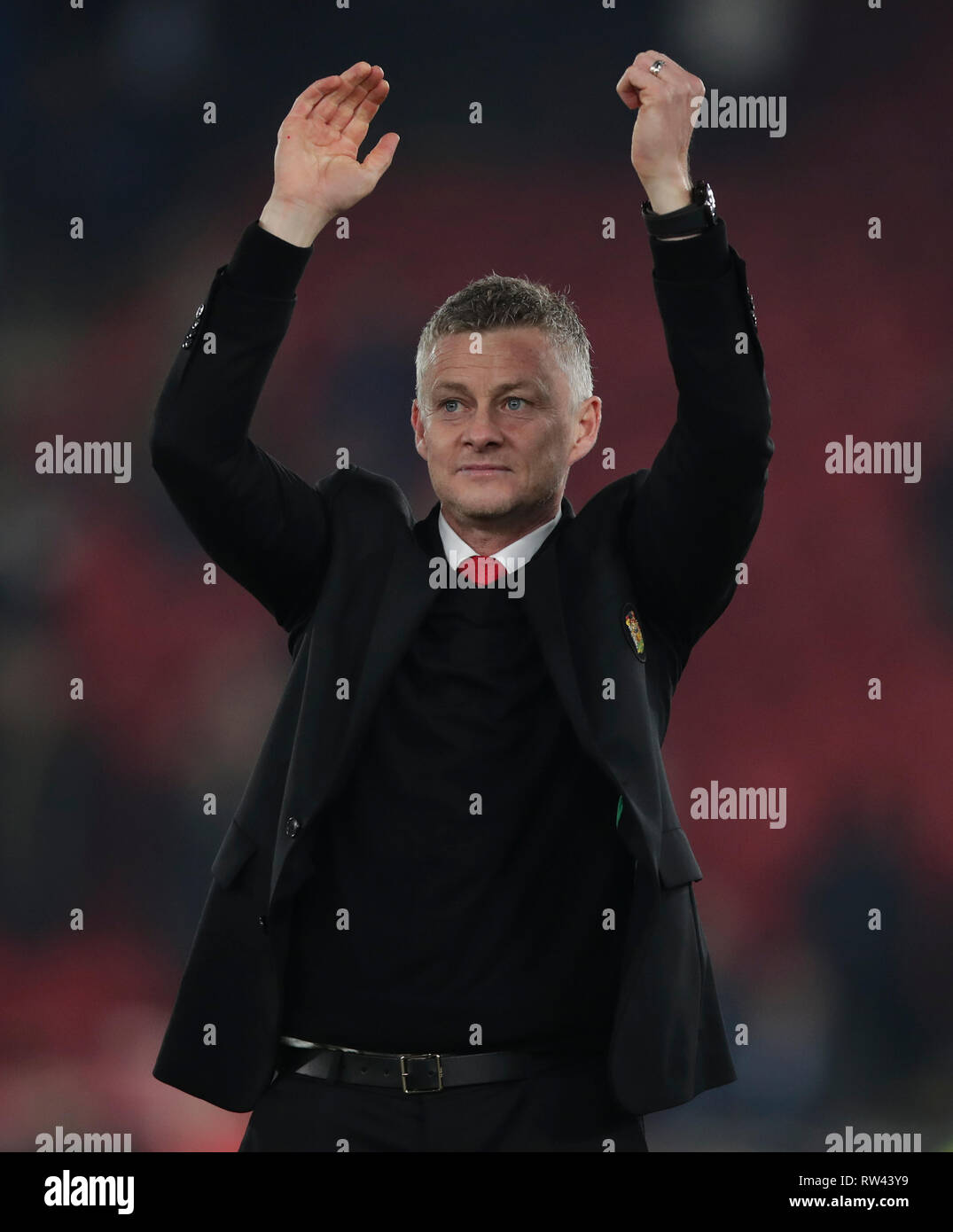 Manchester United caretaker manager Ole Gunnar Solskjaer Stock Photo ...