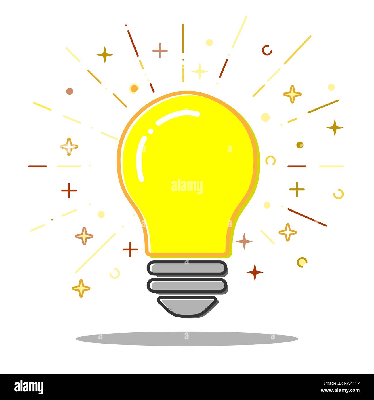 Innovation outline flat color Cut Out Stock Images & Pictures - Alamy