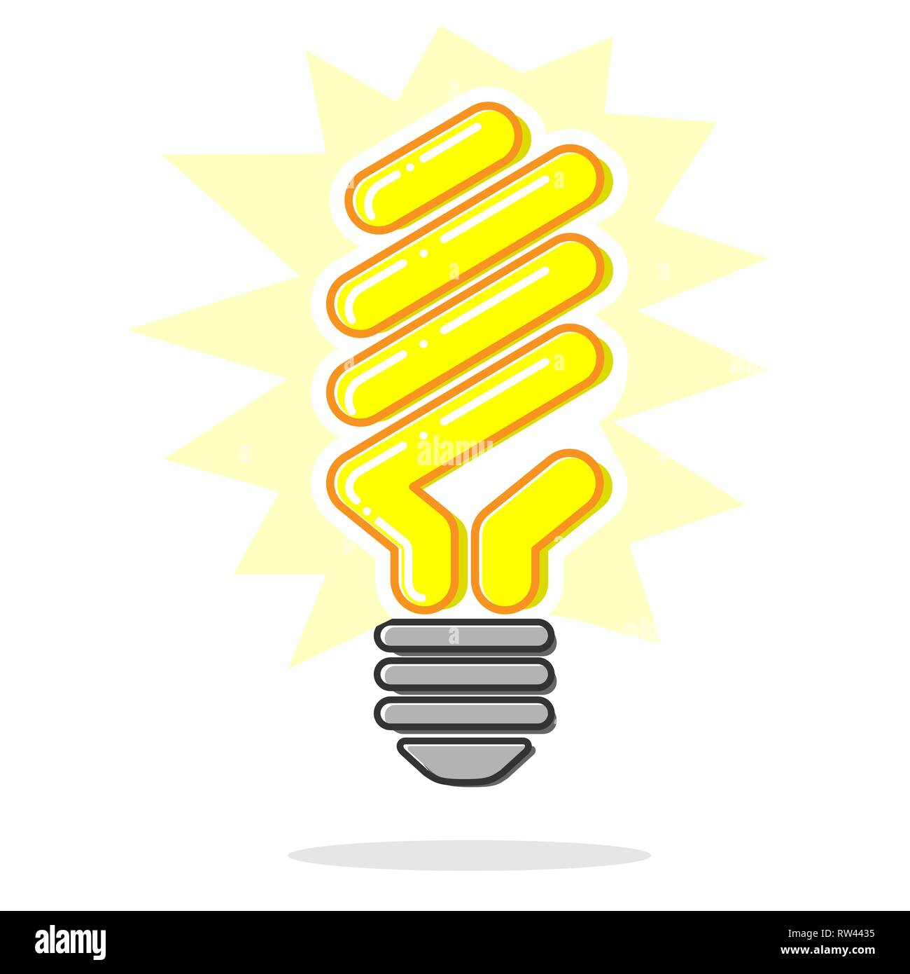 Energy Saving Light Bulb Vector Clipart