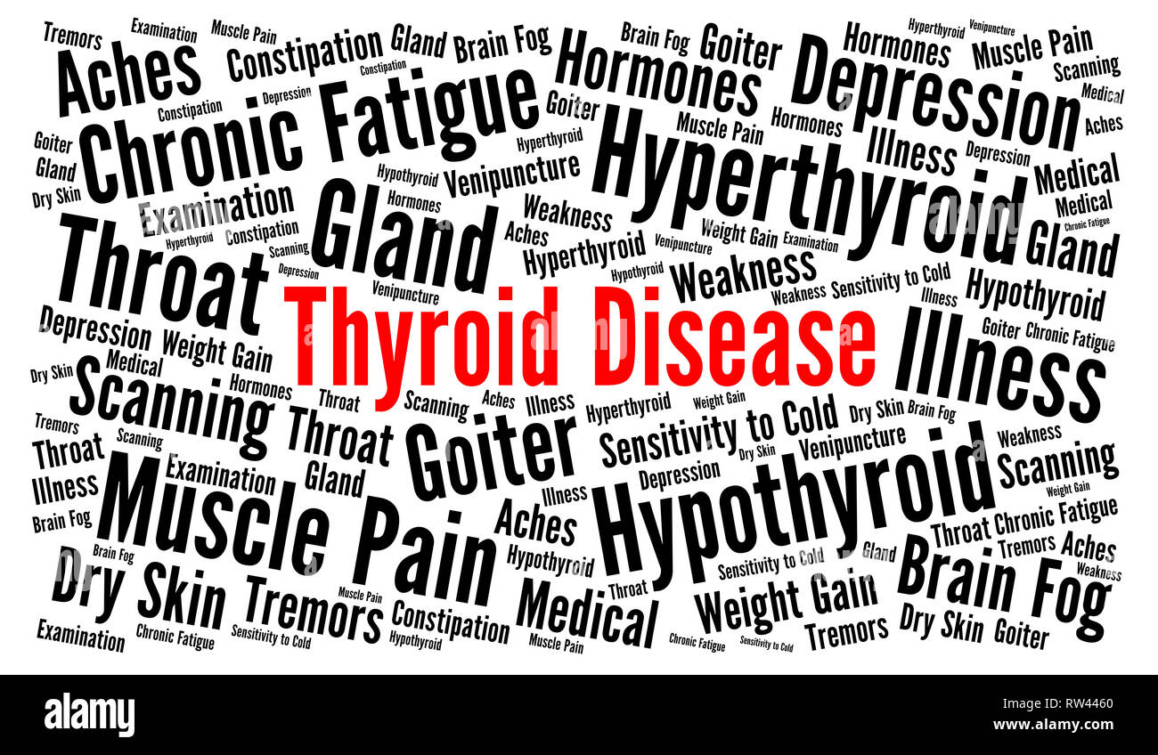 Thyroid disease word cloud Stock Photo - Alamy