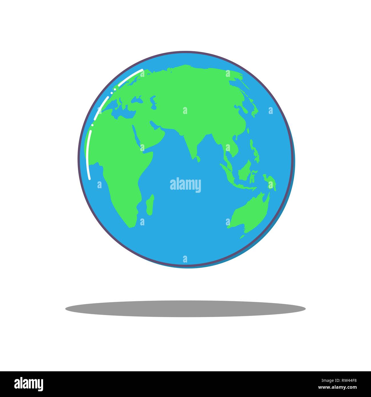 Simple flat map of world with countries Cut Out Stock Images & Pictures ...