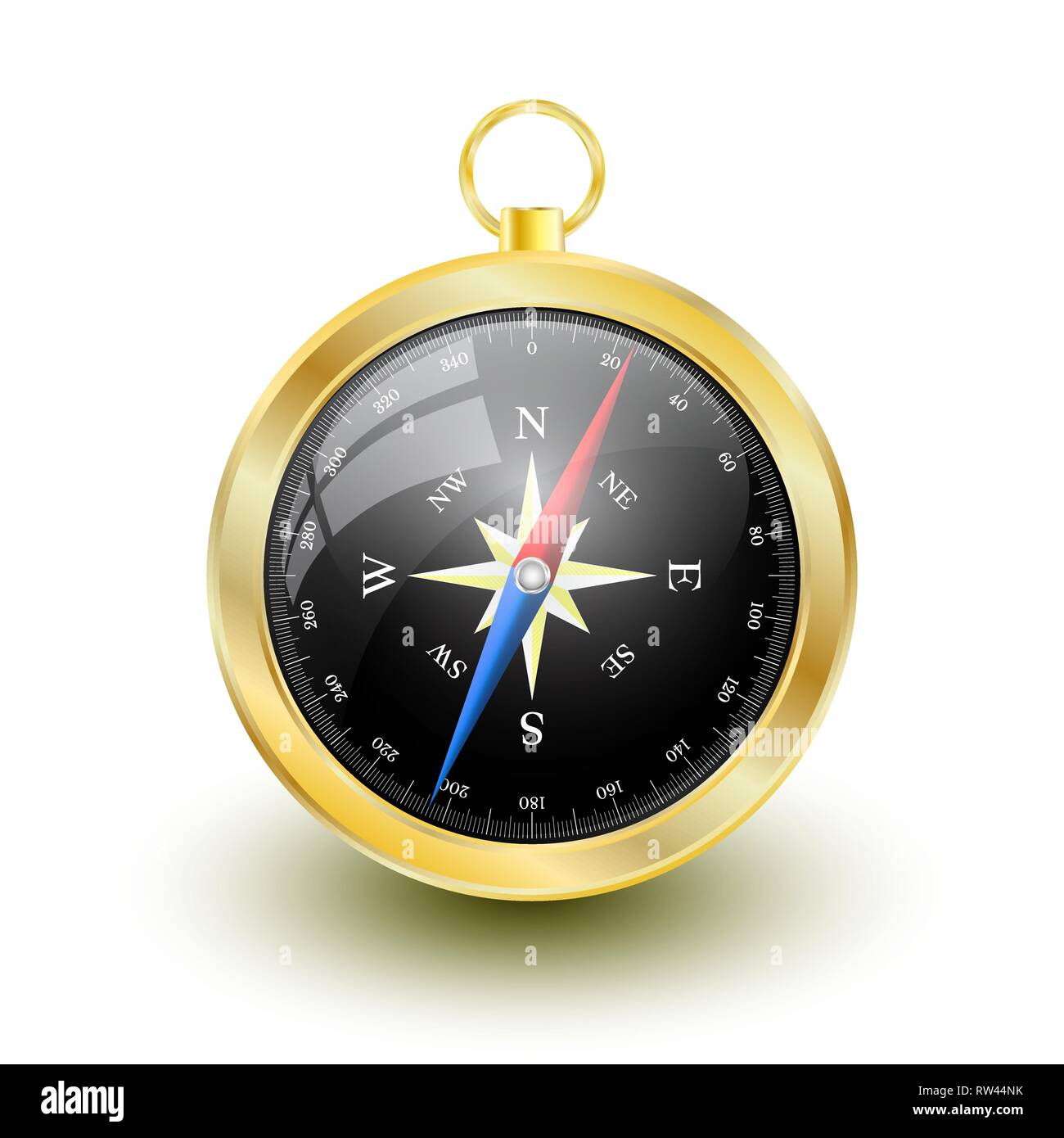 Golden vintage compass Stock Vector Images - Alamy