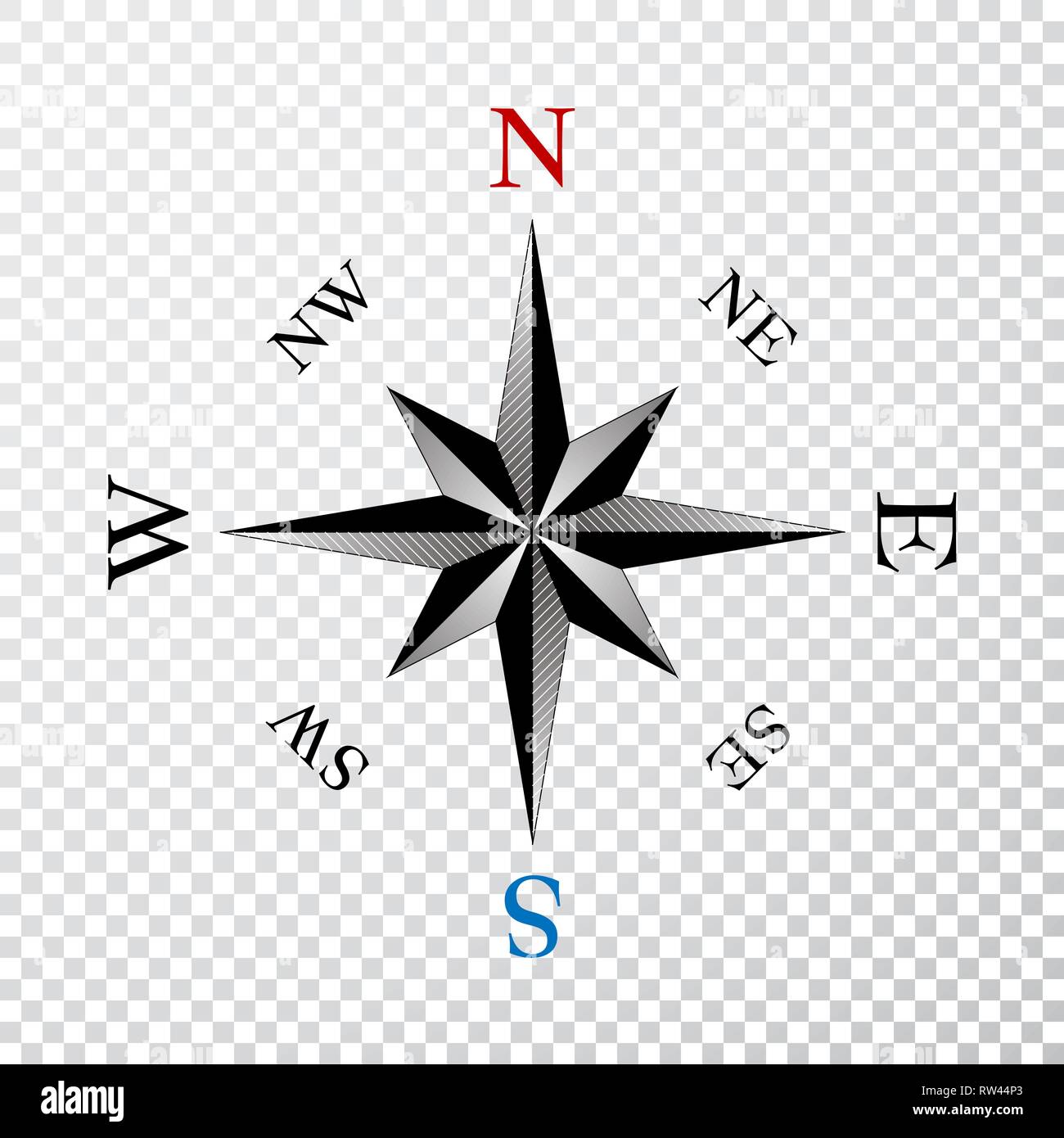 windrose on transparent background. Vector Illustration Stock Vector ...