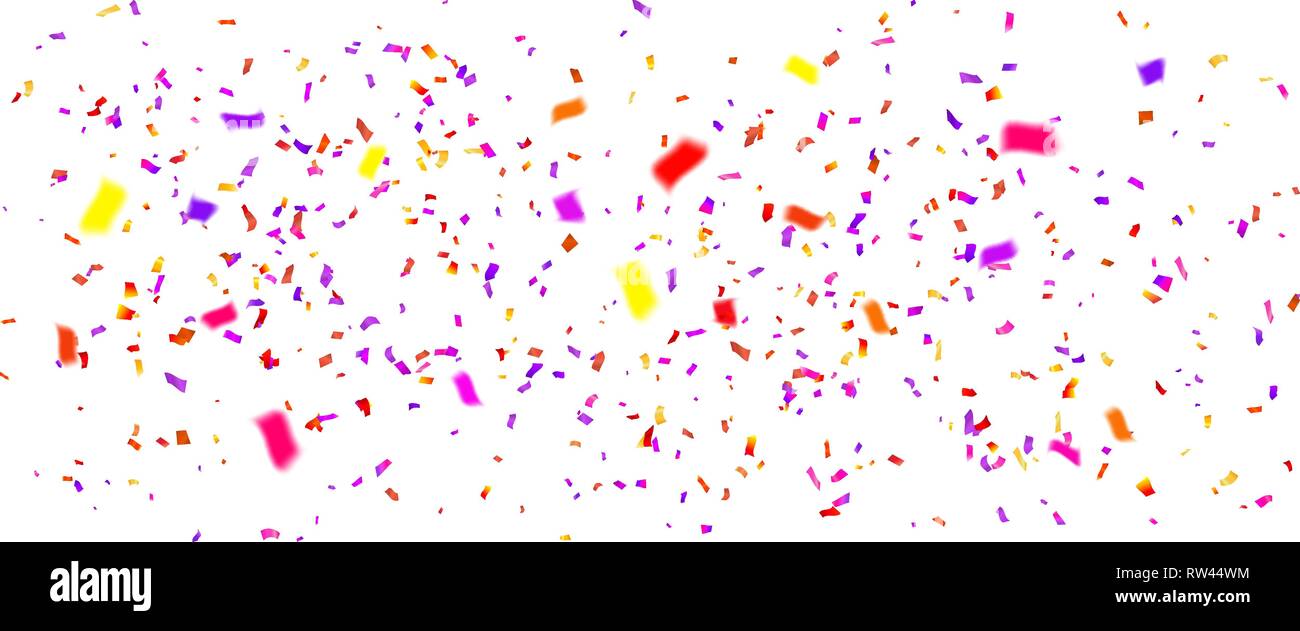 colorful confetti on white background, vector illustration Stock Vector ...