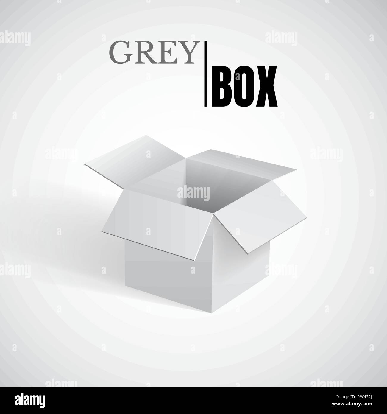 Open box, grey cardboard, vector container Stock Vector Image & Art - Alamy