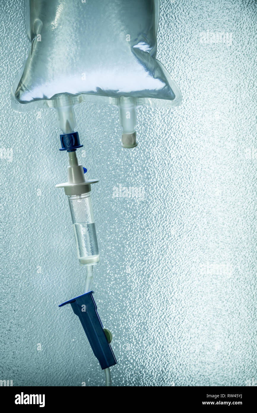 Intravenous infusion drip equipment in hospital Stock Photo - Alamy