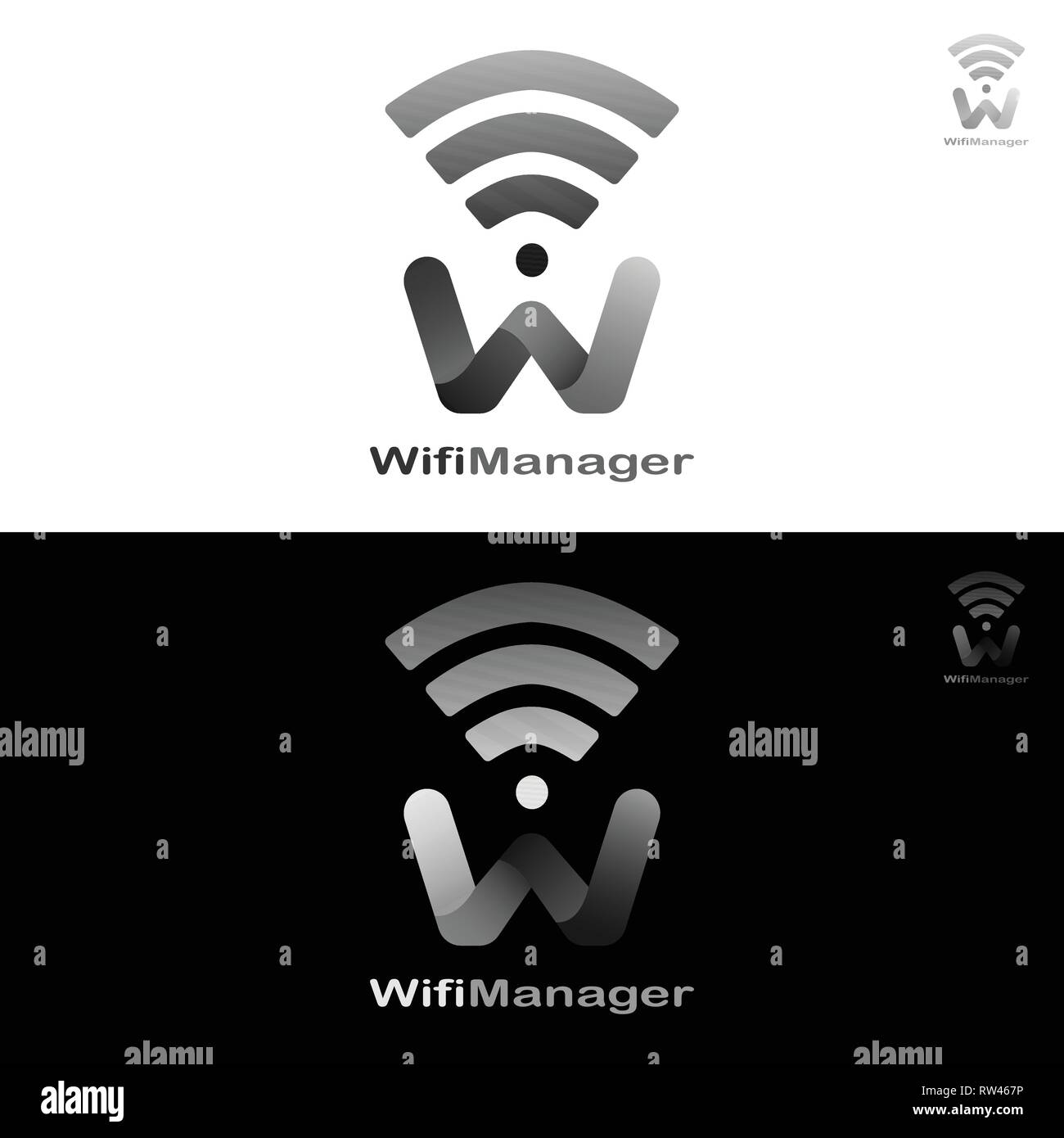 Wifi logo Black and White Stock Photos & Images - Alamy