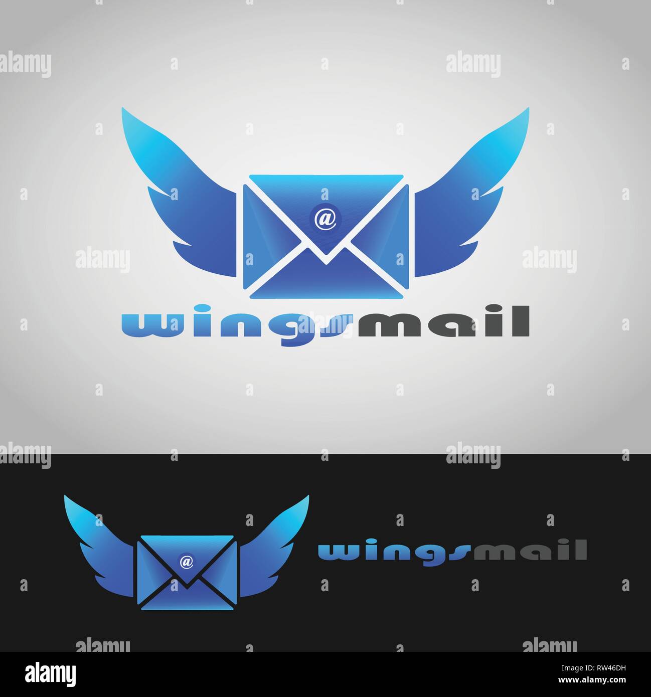 This logo has a mail that has wings on both sides. This logo is good ...
