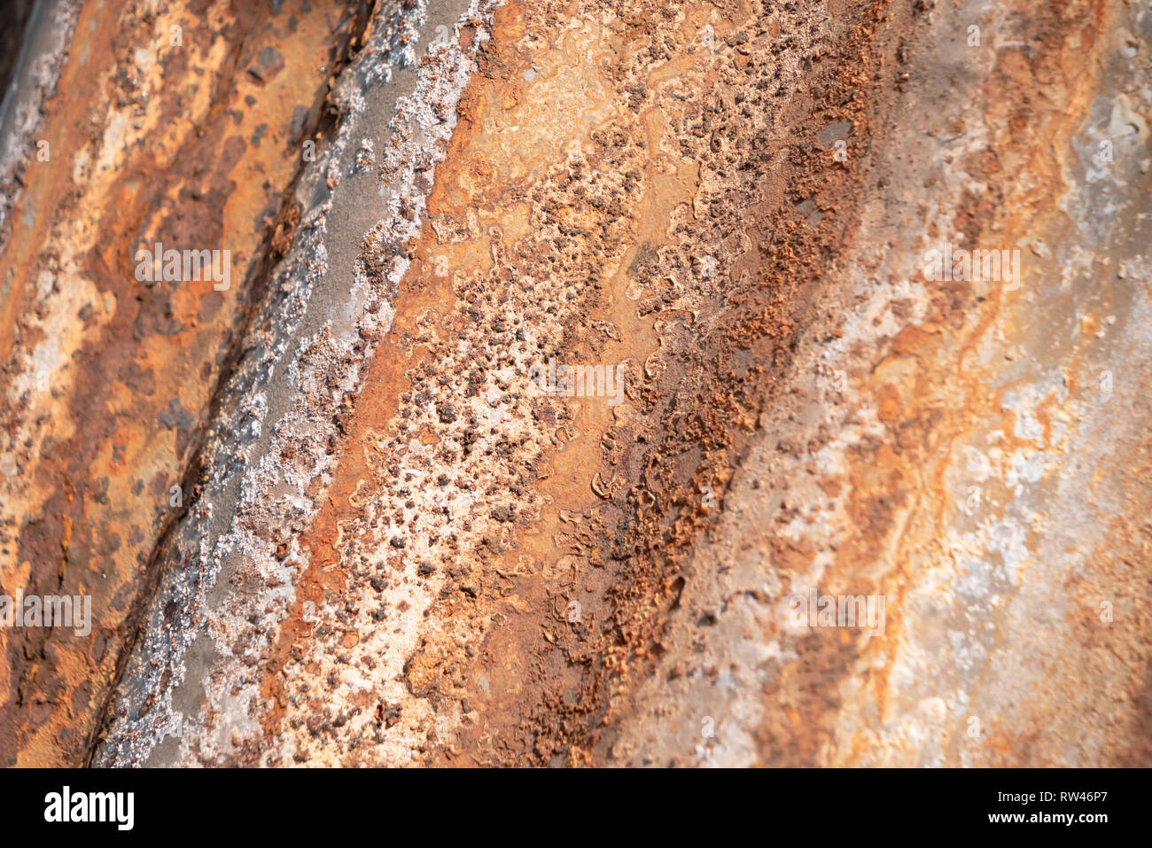 close up rust on the old zinc, use for background or material for ...
