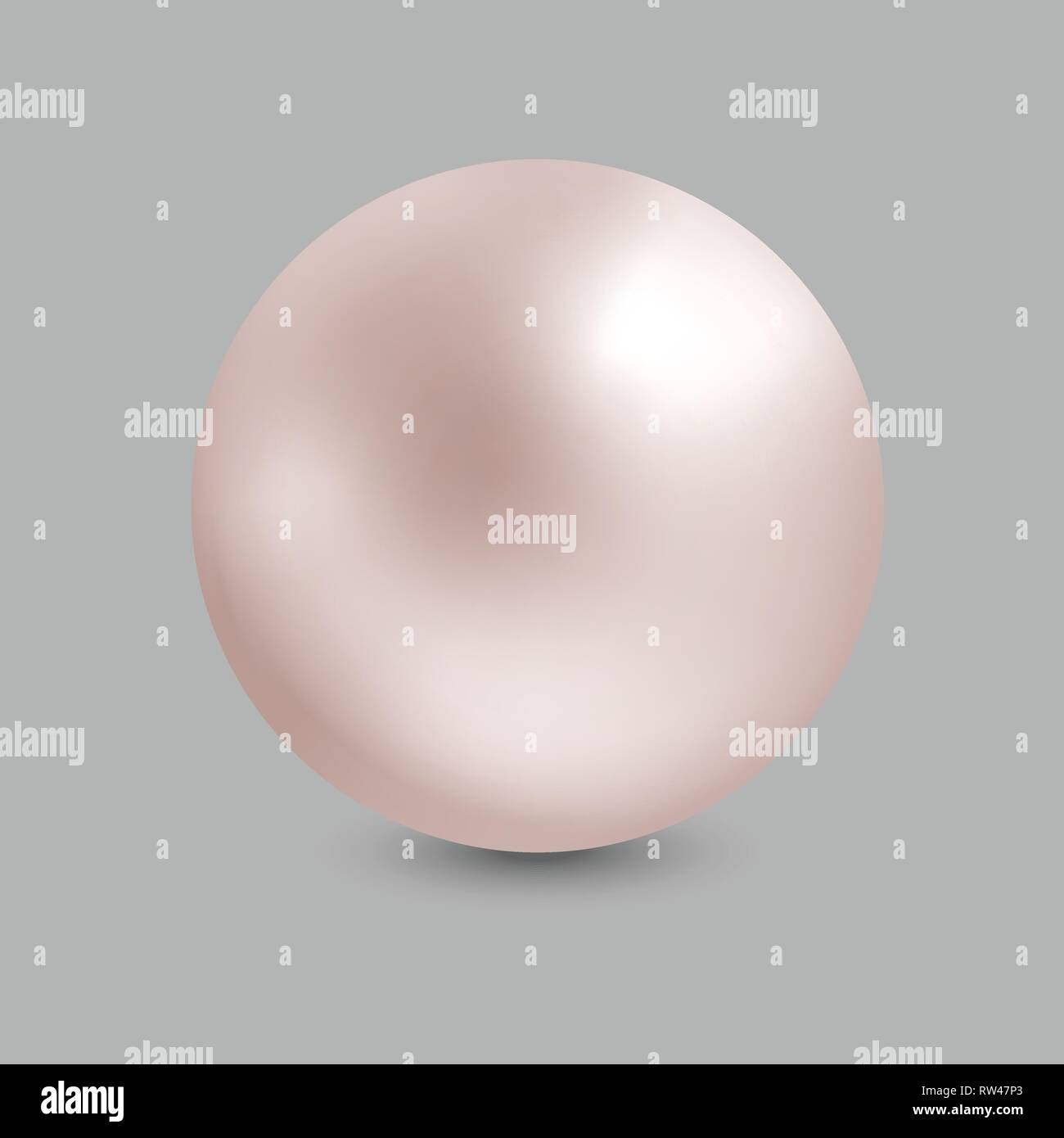 realistic pink pearl on gray background Stock Vector Image & Art - Alamy