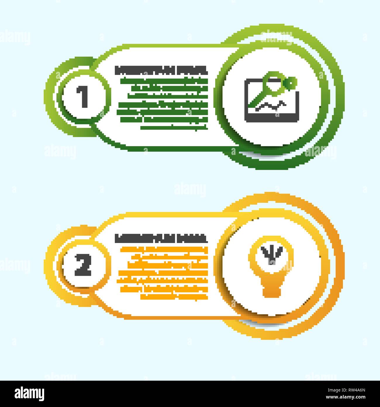 Modern vector illustration. Infographic template with two elements ...