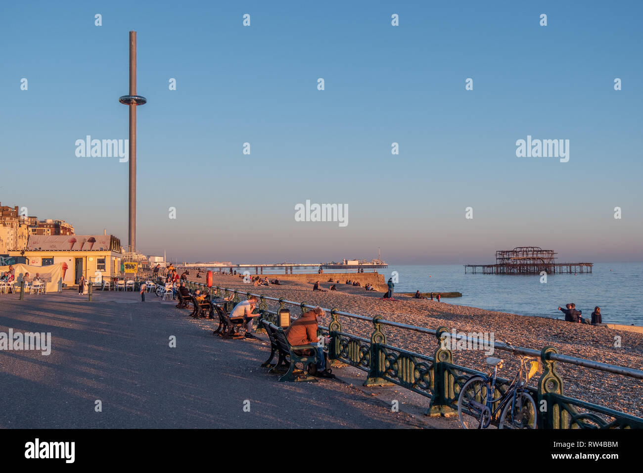The 360i Observation Tower at Brighton beach - BRIGHTON, UNITED KINGDOM ...