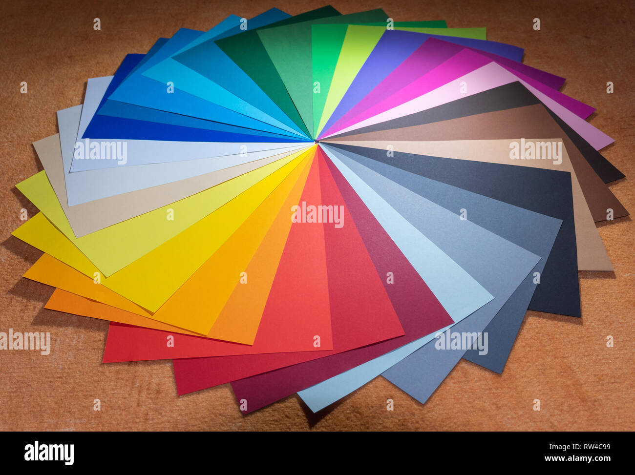 Color paper in different colors Stock Photo - Alamy