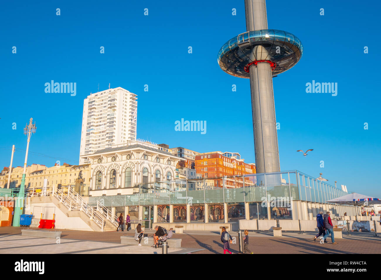 The 360i Observation Tower at Brighton beach - BRIGHTON, UNITED KINGDOM ...