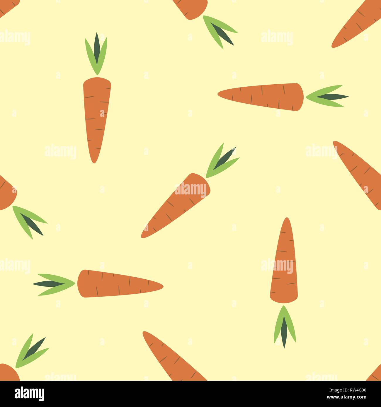 Carrots in cartoon style isolated Vector illustration. Seamless pattern ...