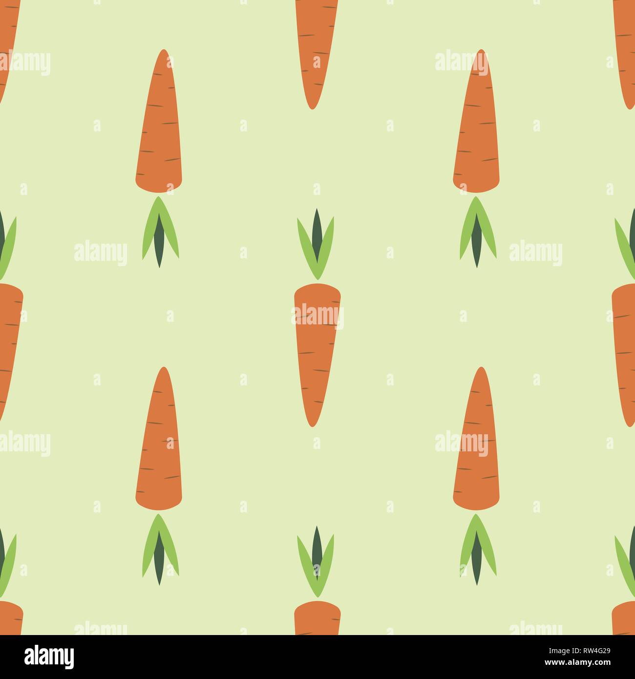 Carrot print. Vector seamless pattern with orange carrots. 10 eps Stock ...