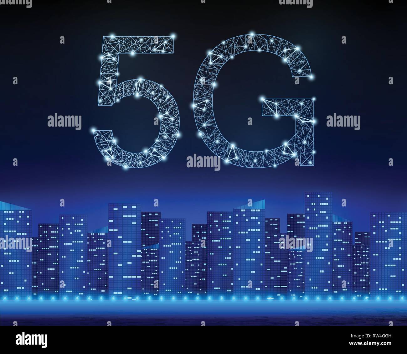 Blue 5g internet Stock Vector Images - Alamy