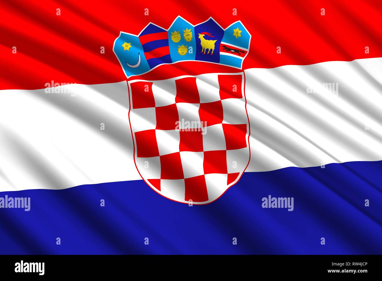 waving flag of Croatia. Vector illustration Stock Vector Image & Art ...