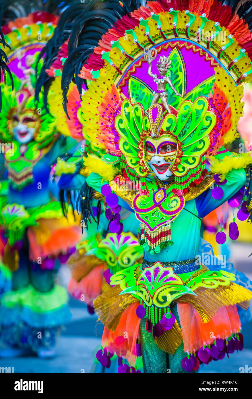 Participants in the Masskara Festival in Bacolod Philippines Stock ...