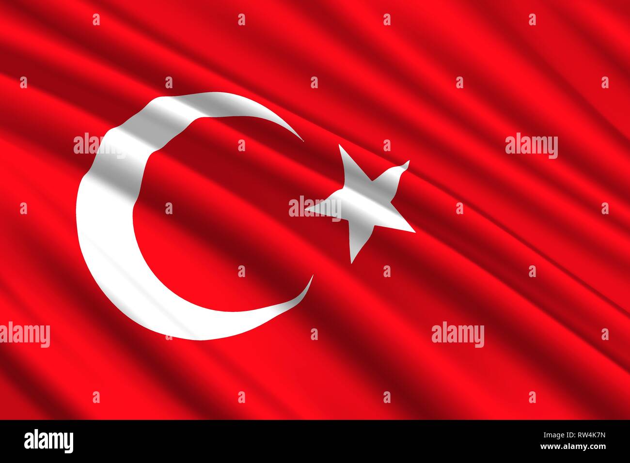 Turkish flag waving celebration Stock Vector Images - Alamy