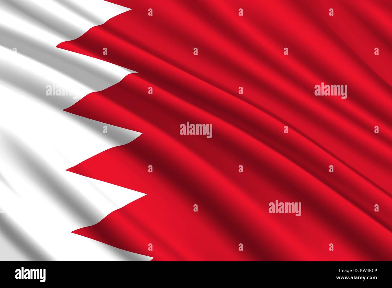waving flag of Bahrain. Vector illustration Stock Vector Image & Art - Alamy