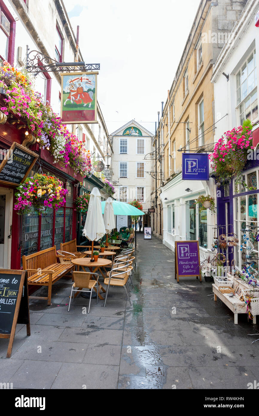 Northumberland Place is one of the narrow passages filled with ...