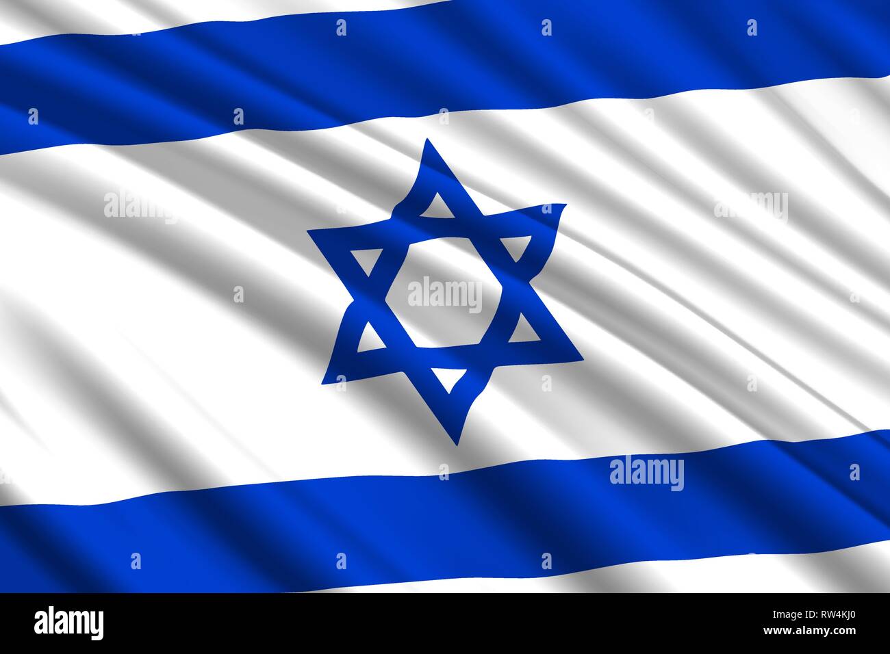 waving flag of Israel. Vector illustration Stock Vector Image & Art - Alamy