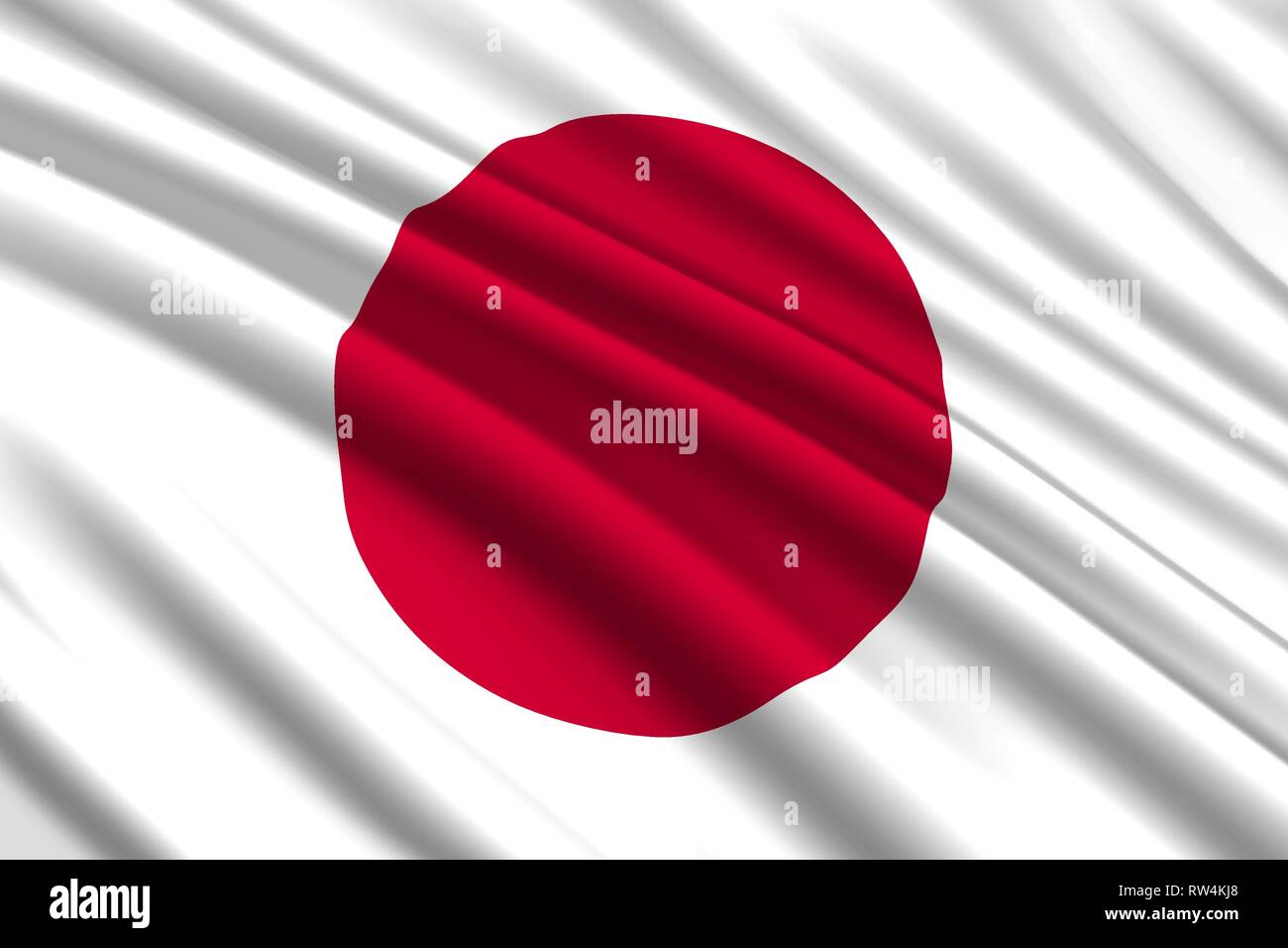waving flag of Japan. Vector illustration Stock Vector Image & Art - Alamy