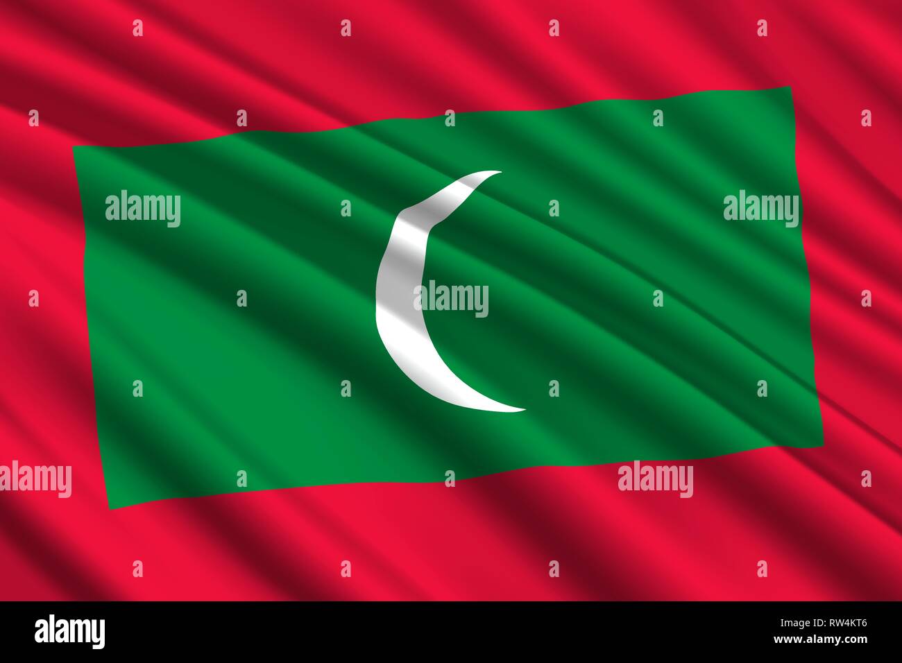 waving flag of Maldives. Vector illustration Stock Vector Image & Art ...